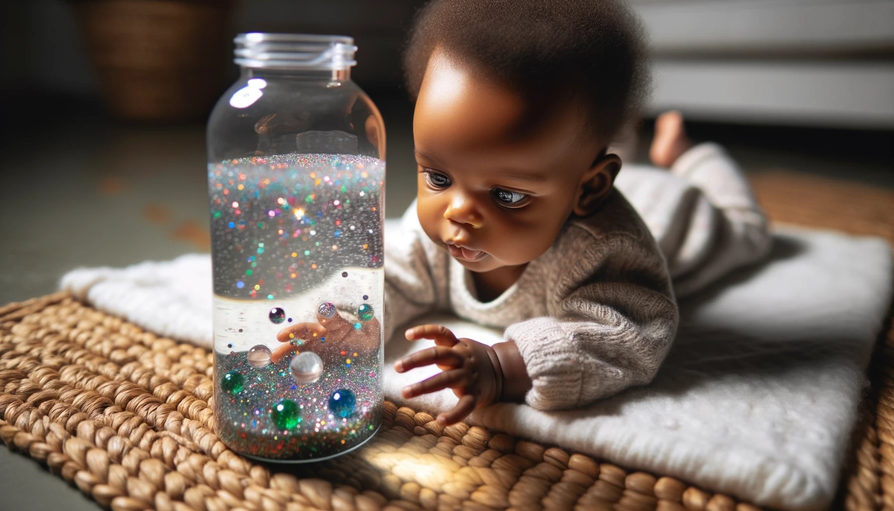 🔍 Bouteille sensorielle bébé : stimuler l’éveil et la curiosité